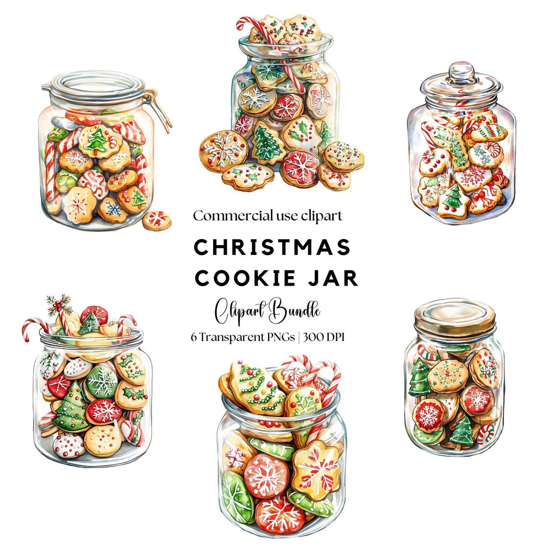 Christmas Cookie Jar Clipart | Christmas Cookie Png | Sublimation ...