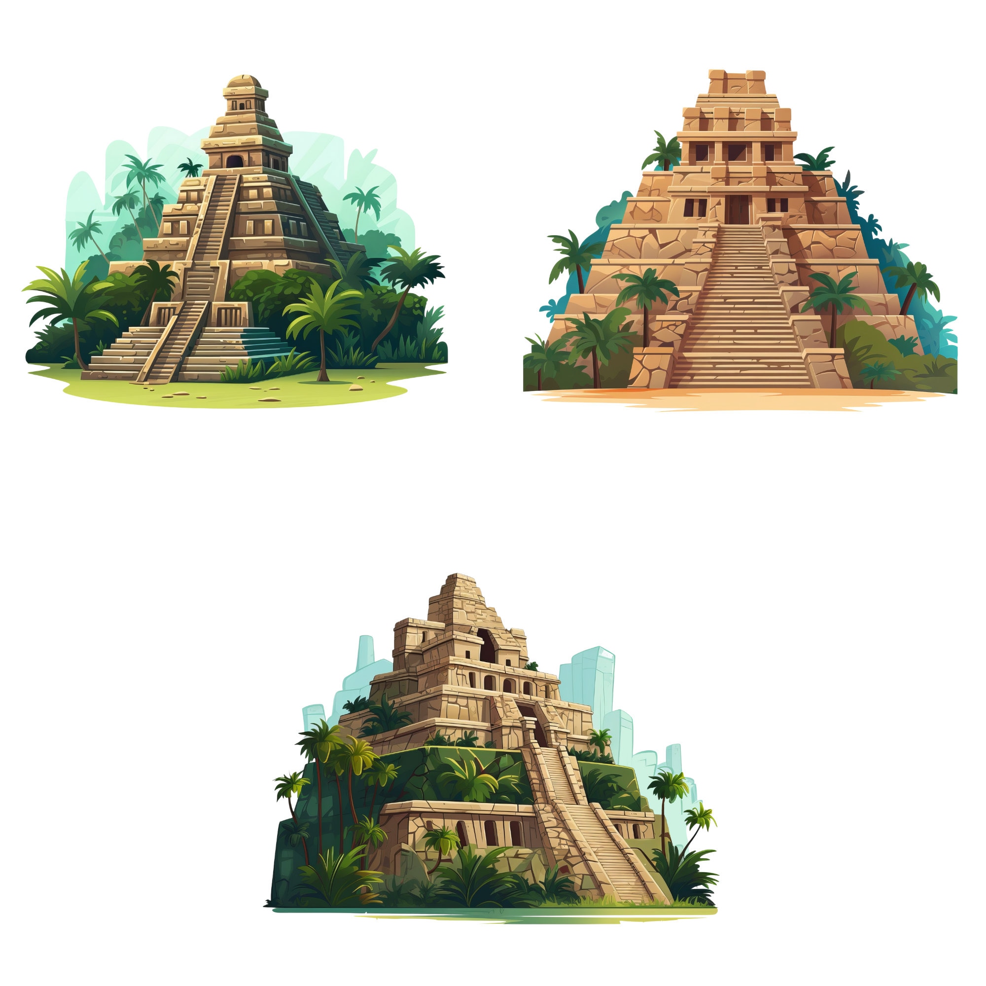 Ancient Maya Clipart Mayan Pyramid Mayan Calendar Aztec Art Mexican ...
