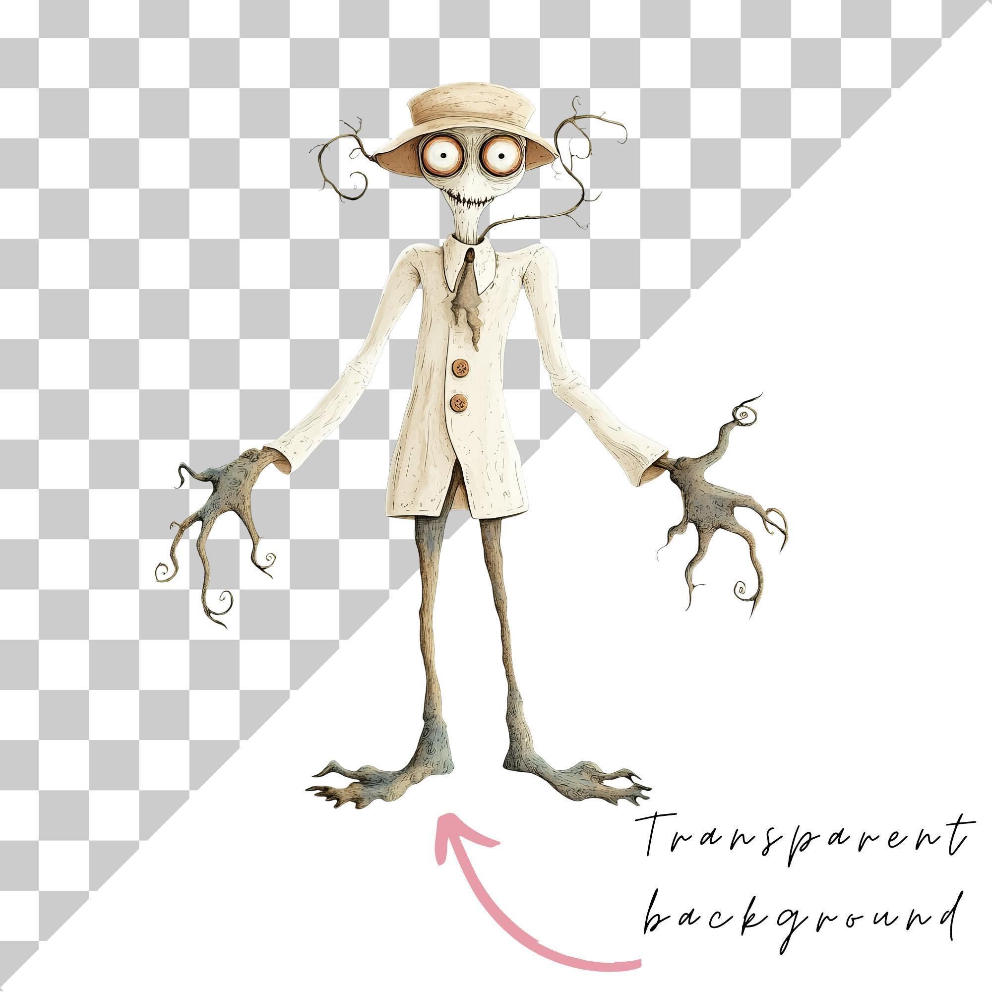 Peculiar People Clipart: Surreal Portraits, Quirky Characters (PNG ...