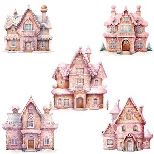Pastel Gingerbread Bundle Clipart Gingerbread House Christmas Cookie ...