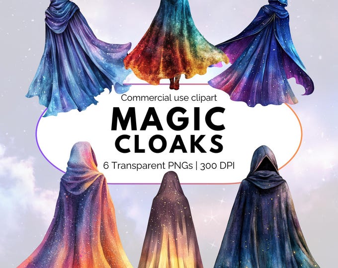 Wizard Robes Clipart Magic Cloak PNG Cosplay Robe Clipart Digital ...
