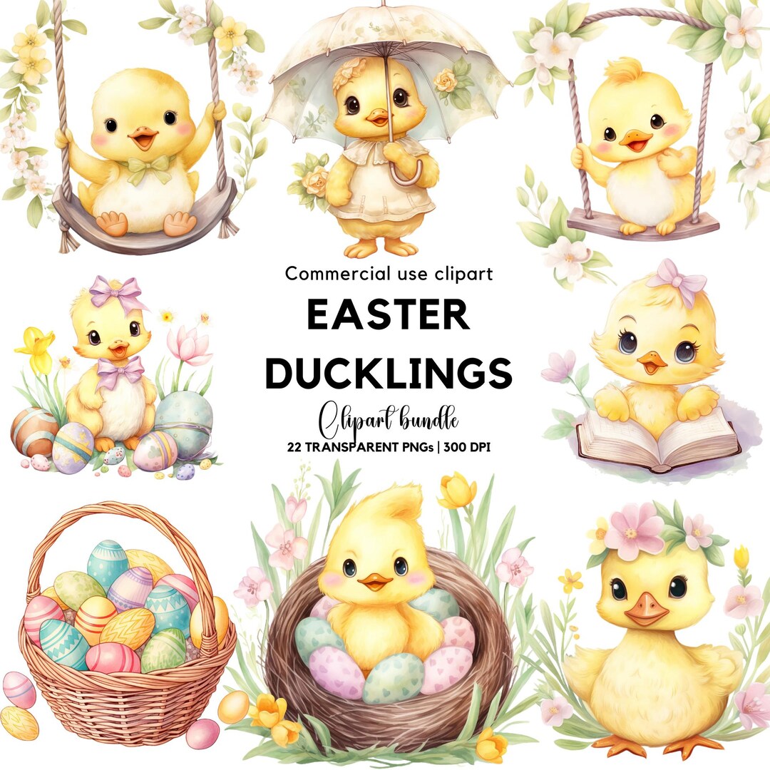 Easter Duck Clipart | Duckling | Easter Clipart | Spring | Baby Duck ...
