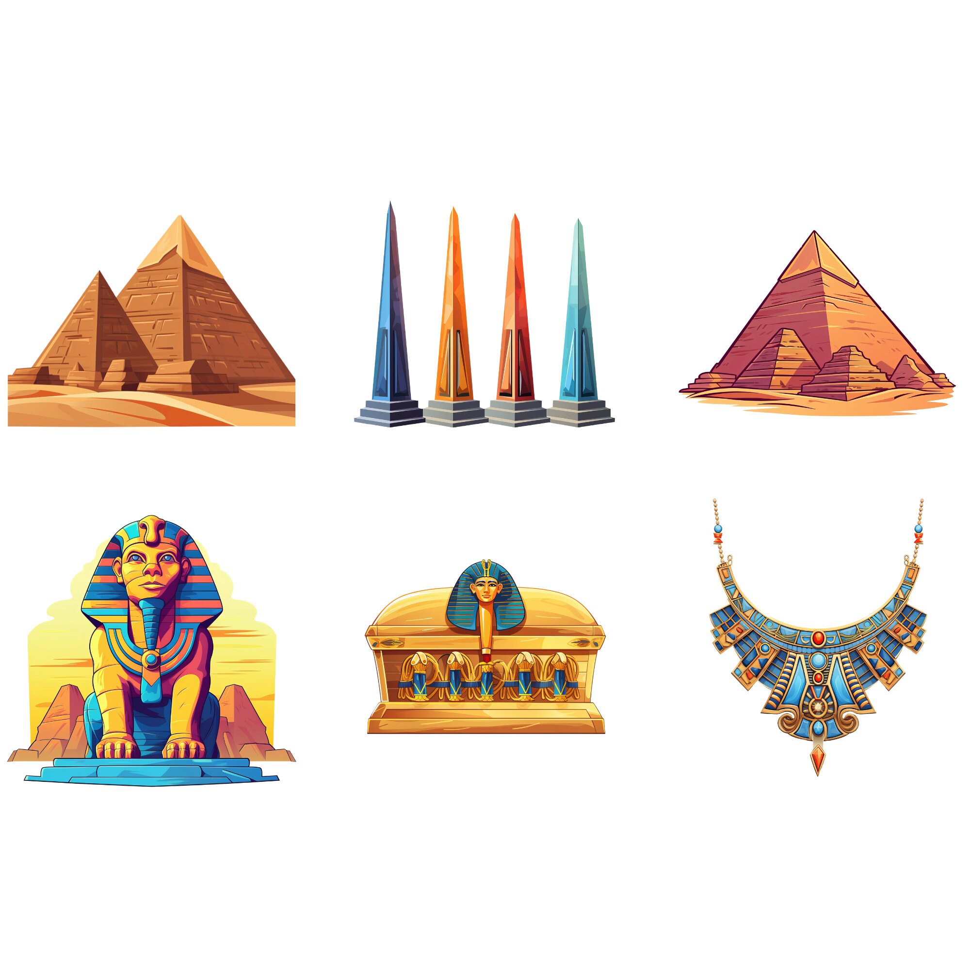 Ancient Egypt Clipart Egyptian Gods Eye of Horus Pharaoh Cleopatra ...