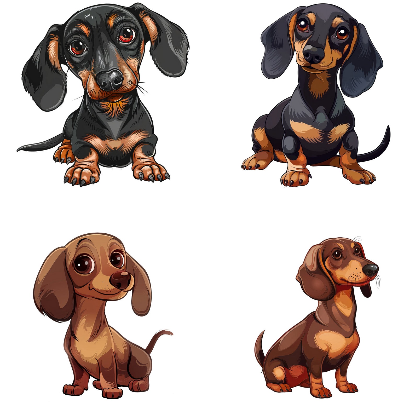 Dachshund Dog Clipart Wiener Dog Png Sausage Dog Dachshund Vector Cute ...