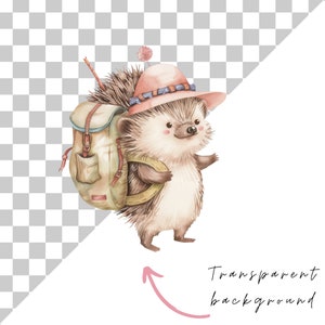 Watercolor Woodland Animals Go Camping Clipart | Summer Camp | Cute ...