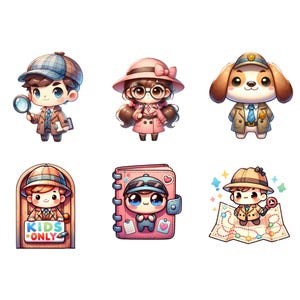 Cute Detective Clipart | Secret Agent & Mystery PNG | Private ...