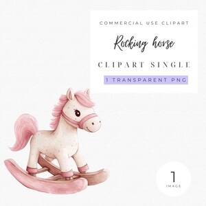 Rocking Horse Clipart | Vintage Rocking Horse | Pink Rocking Horse ...