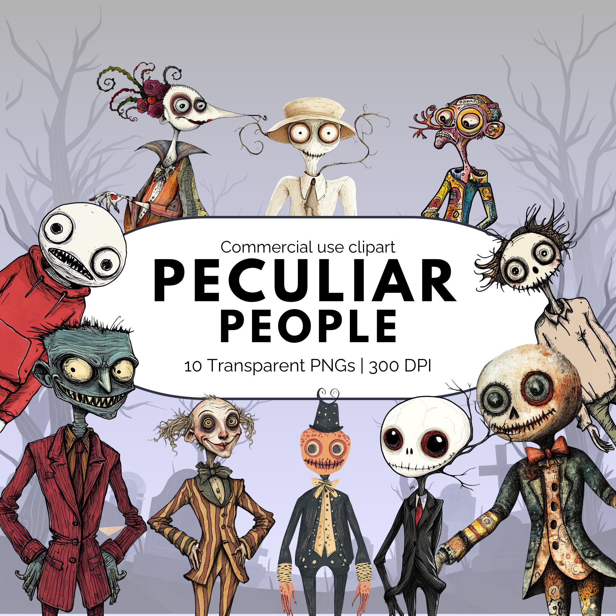 Peculiar People Clipart: Surreal Portraits, Quirky Characters (PNG ...