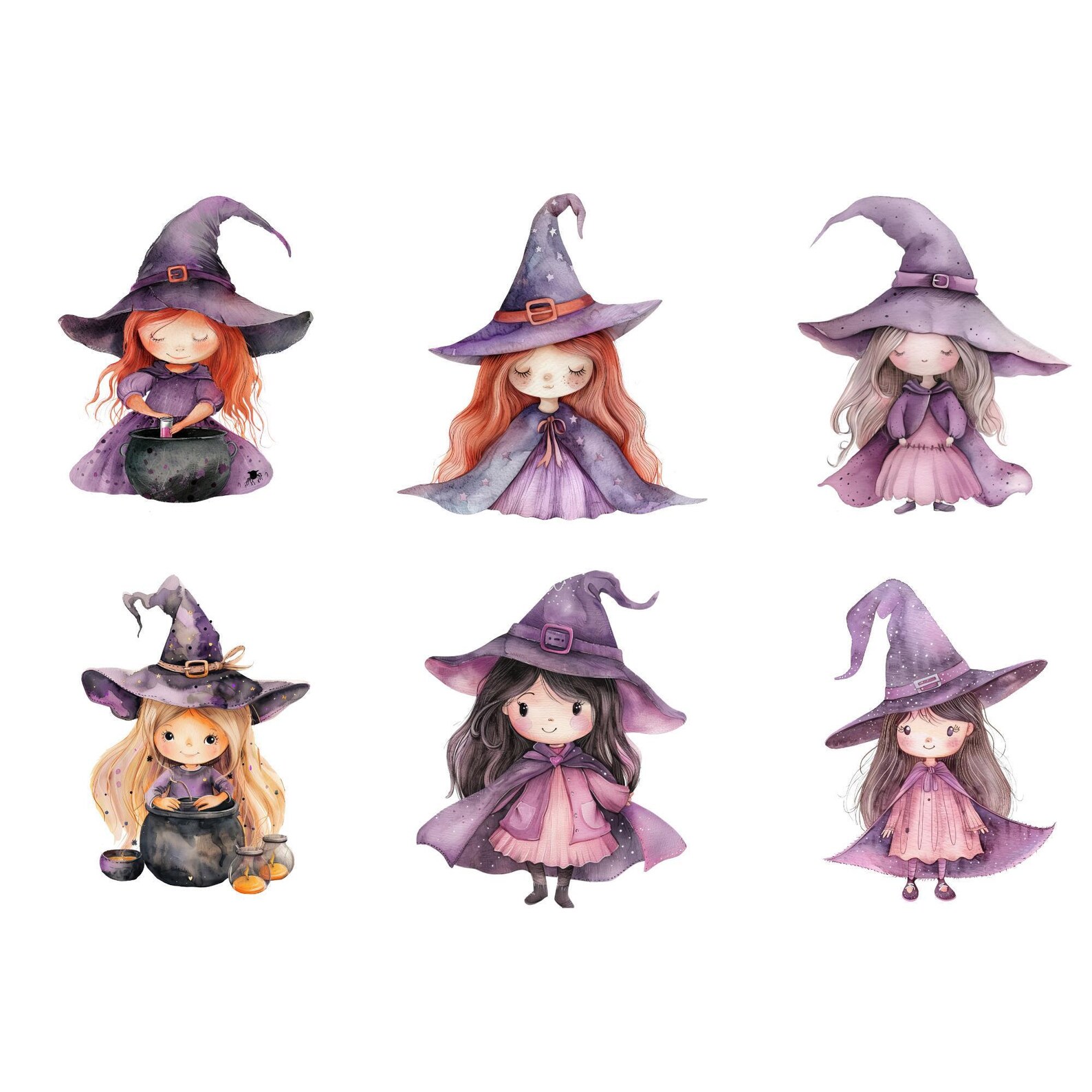Cute Pastel Witch Clipart | Pastel Halloween | Pink Halloween Png ...