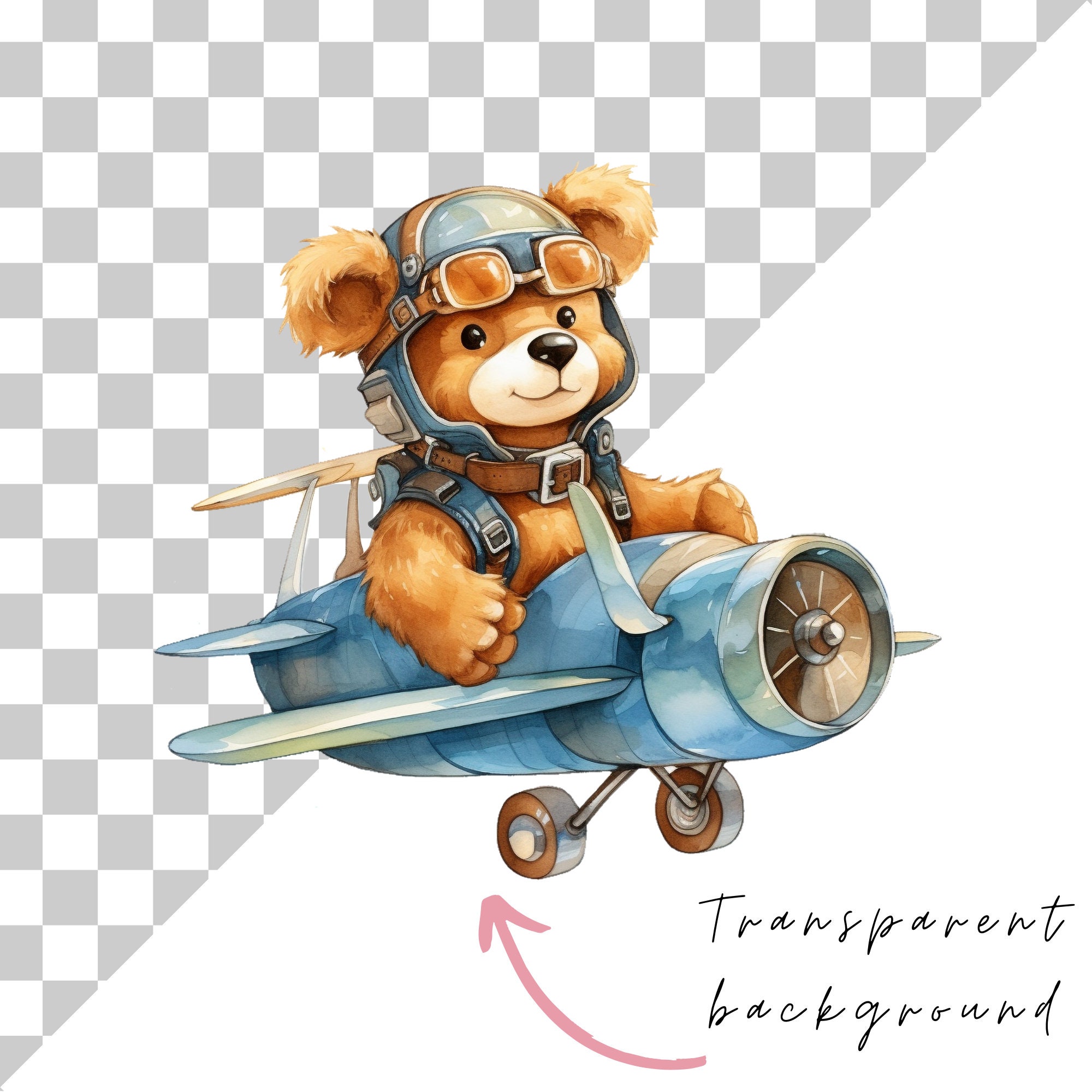 Teddy Bear Flying Clipart Blue Teddy Bear Vintage Teddy Bear Teddy Bear ...