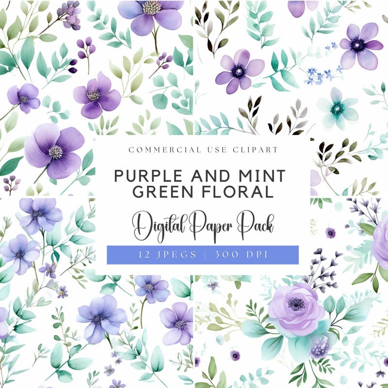 Purple Mint Green - Etsy