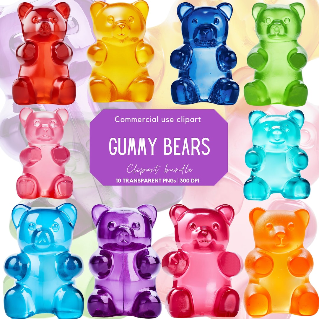 Gummy Bear Clipart | Realistic | Gummy Candy | Jelly Bear | Sweets Png | Gummy Bear Image ...