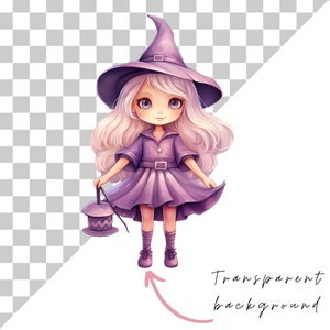 Cute Pastel Witch Clipart Pastel Halloween Pink Halloween Png Cute ...