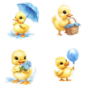 Duck in a Puddle Clipart | Duck in Puddle Png | Cute Duck | Cute Ducky ...