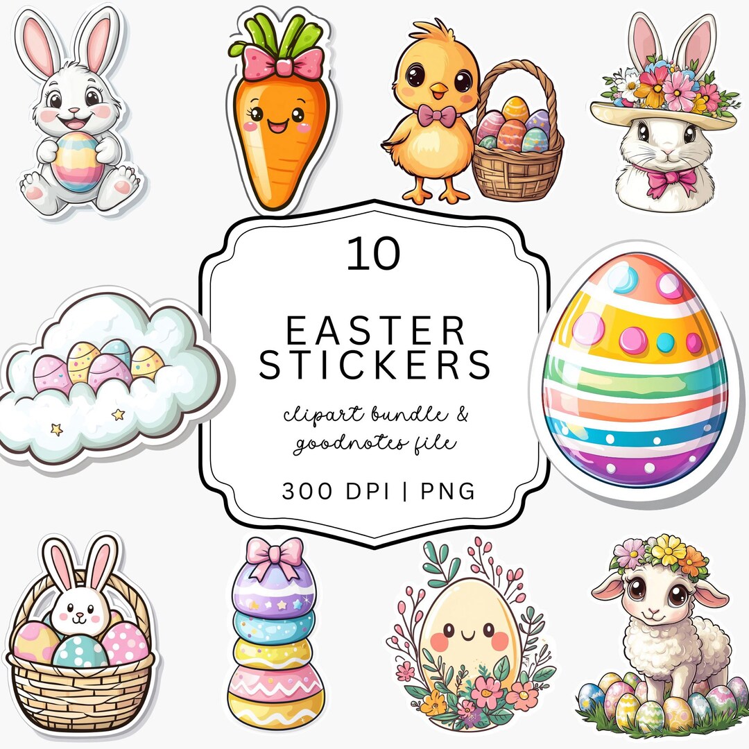 Easter Stickers | Planner Stickers | Digital Sticker | Easter Eggs ...