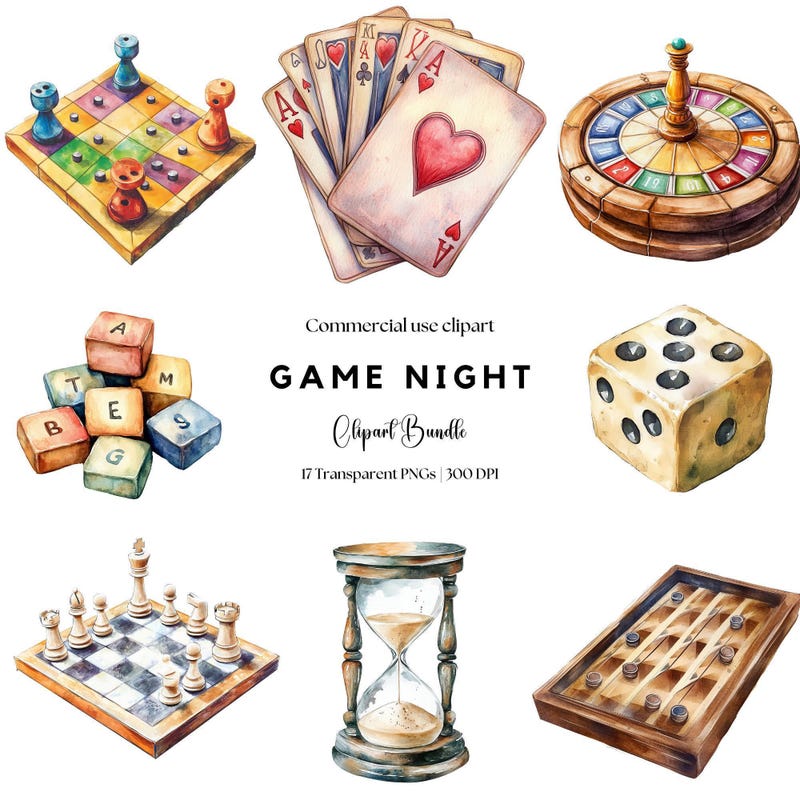 Board Game Watercolour - Etsy