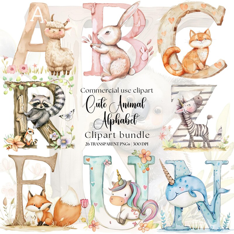 Animal Alphabet - Etsy