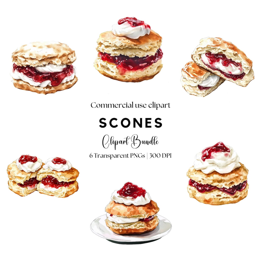 Scones Clipart | High Tea Clipart | Tea Time | Tea Party | Food Clipart ...