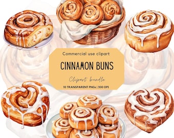 Cinnamon Roll Clipart, Cinnamon Bun PNG, Sweet Pastry Breakfast ...