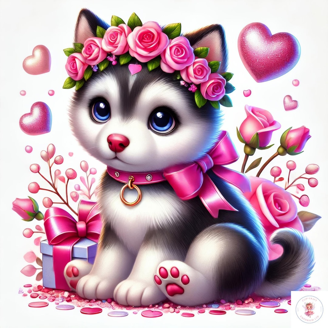 Valentines Dogs Clipart | 300 DPI Jpegs | Cute Dog | Cute Puppy ...