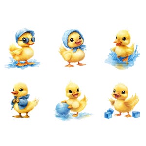 Duck in a Puddle Clipart | Duck in Puddle Png | Cute Duck | Cute Ducky ...