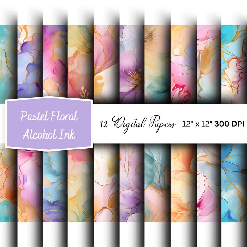 Alcohol Ink Flowers - Etsy