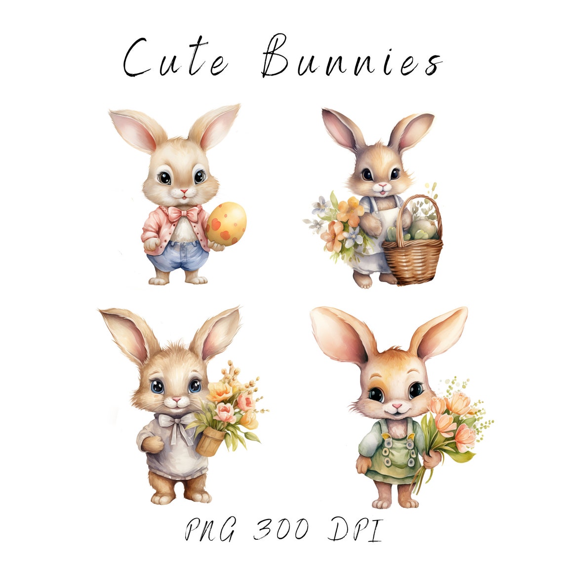 Cute Easter Bunny Clipart Cute Bunny Nursery Bunnies Easter Eggs Rabbit ...
