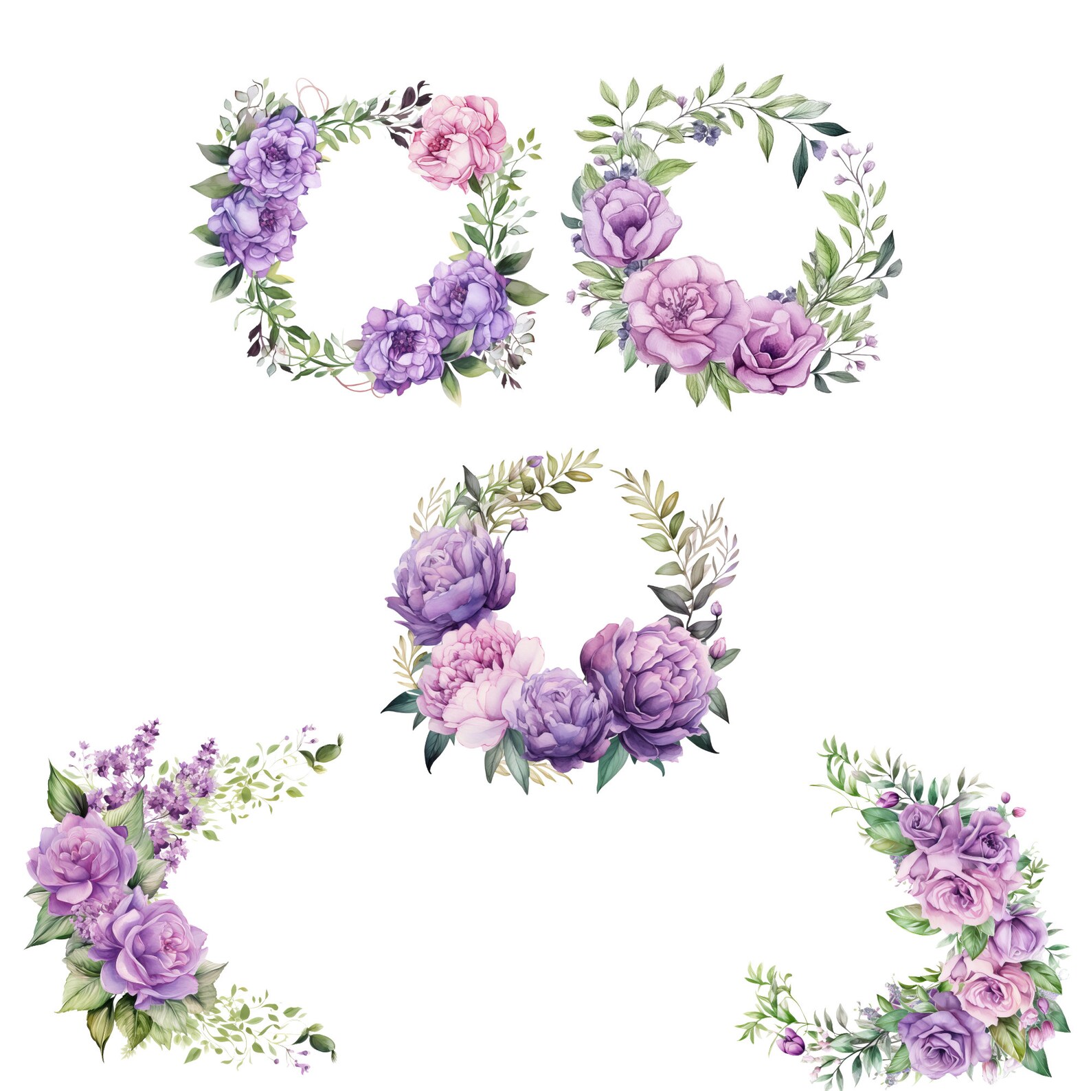 Lilac Floral Clipart Lilac Flower Lilac Bouquet Purple Flower Png ...
