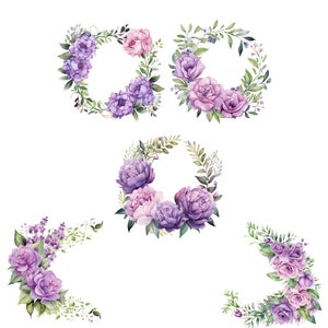 Lilac Floral Clipart | Lilac Flower | Lilac Bouquet | Purple Flower Png ...