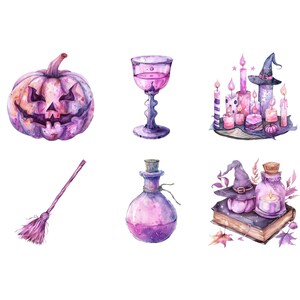 Cute Pastel Witch Clipart | Pastel Halloween | Pink Halloween Png ...
