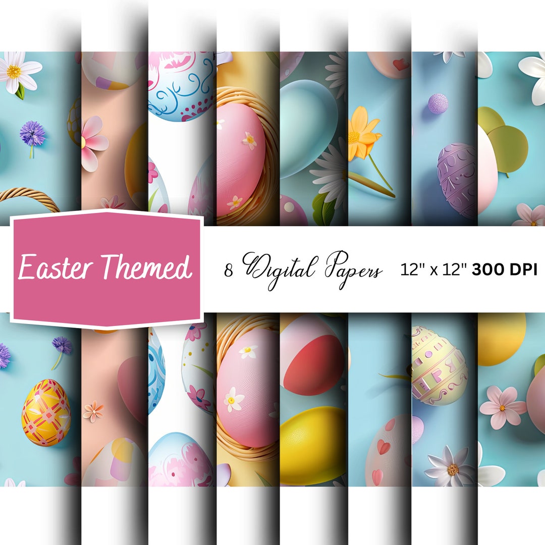 Realistic Easter Digital Papers | Seamless Patterns | Scrapbooking ...