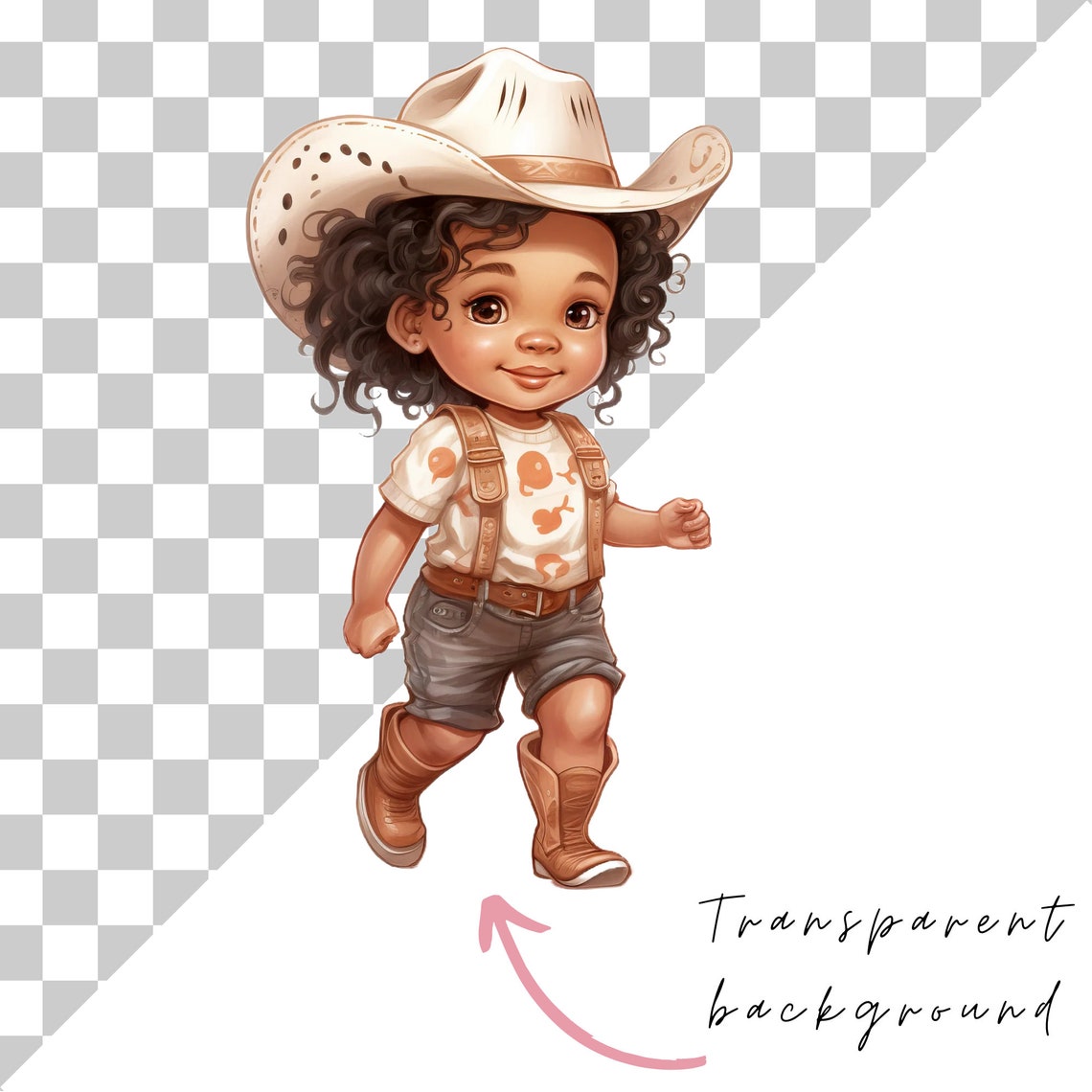 Cute Baby Cowgirl Clipart Cowgirl Boots Wild West Nursery Decor Nursery ...