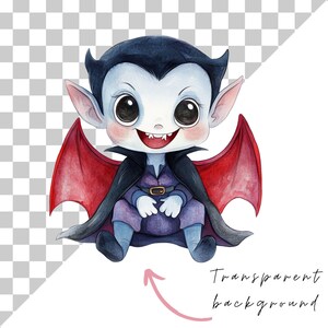 Cute Vampire Clipart | Cute Halloween Png | Halloween Vampire | Kawaii ...