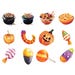 Halloween Candy Clipart: Gummy Worms, Lollipops, Candy Corn (PNG ...