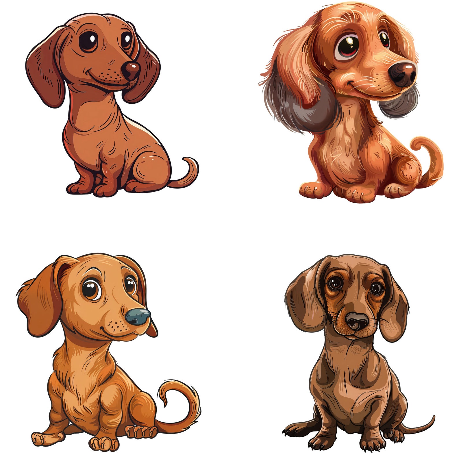 Dachshund Dog Clipart Wiener Dog Png Sausage Dog Dachshund Vector Cute ...