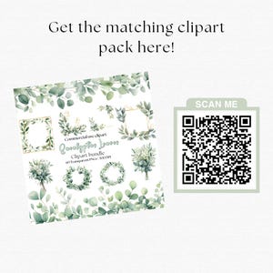 Watercolor Eucalyptus Digital Papers: Floral Wedding Design (jpegs) - Etsy