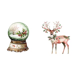 Rococo Christmas Clipart | Vintage Christmas | Victorian Christmas ...