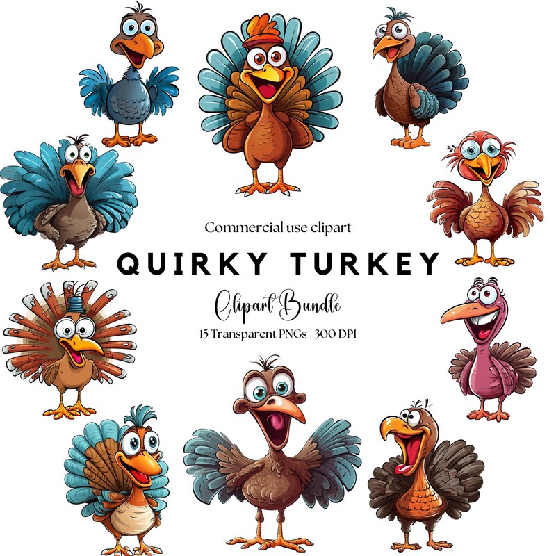 Turkey Clipart - Etsy