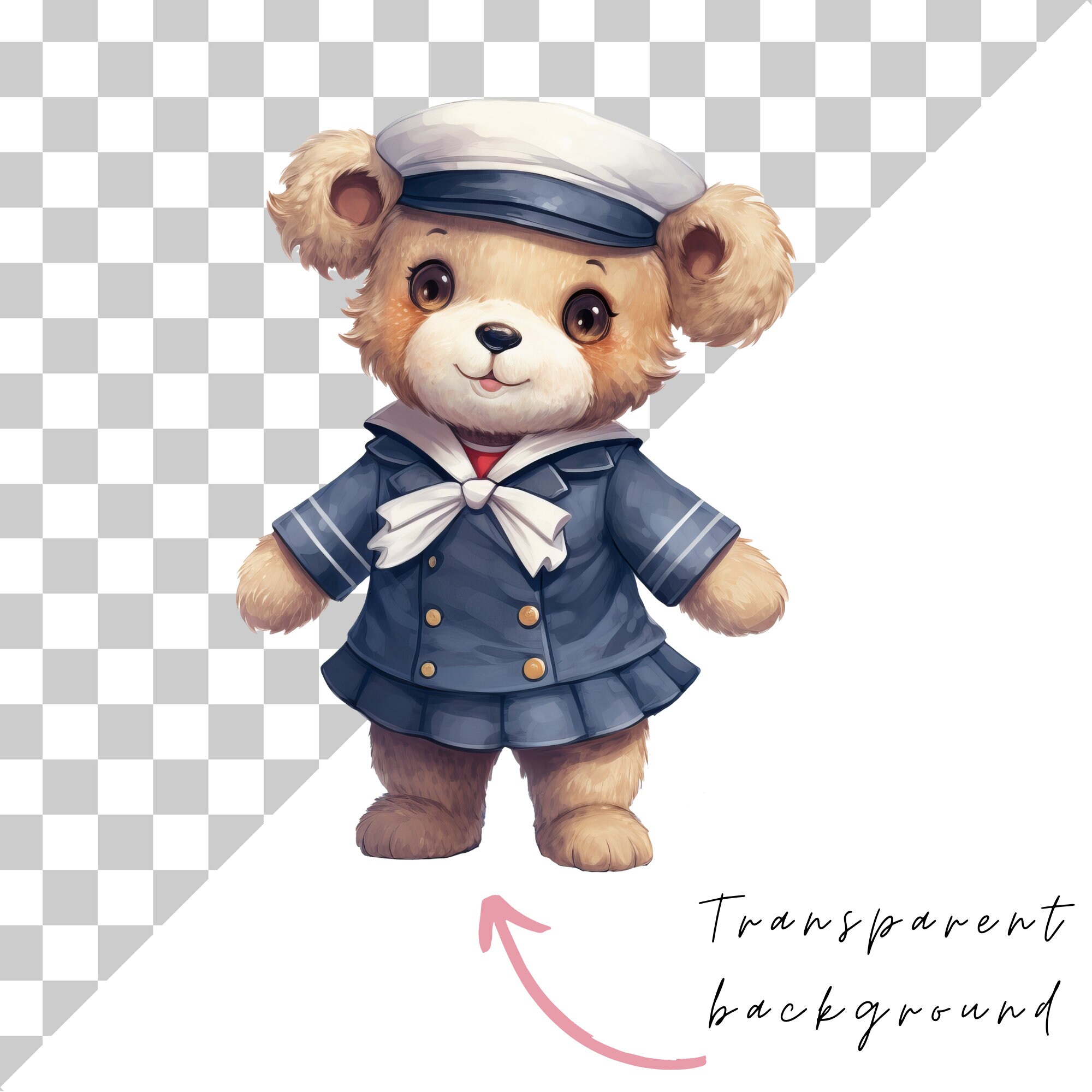 Sailor Teddy Clipart Sailor Boy Sailor Girl Nautical Marine Lighthouse ...