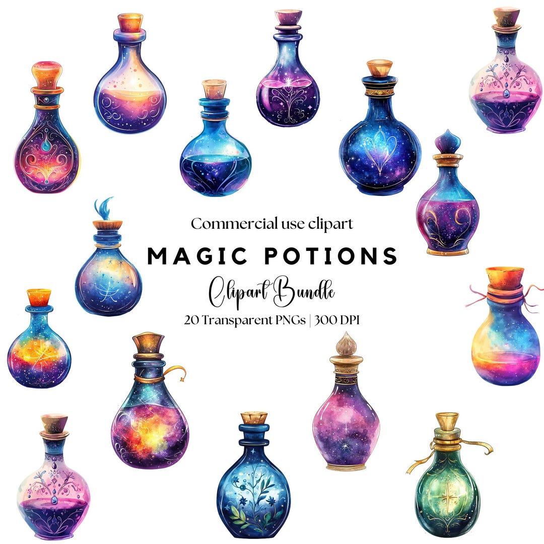 Magic Potions Clipart | Magic Potion Png | Witch Potion Png | Potion ...