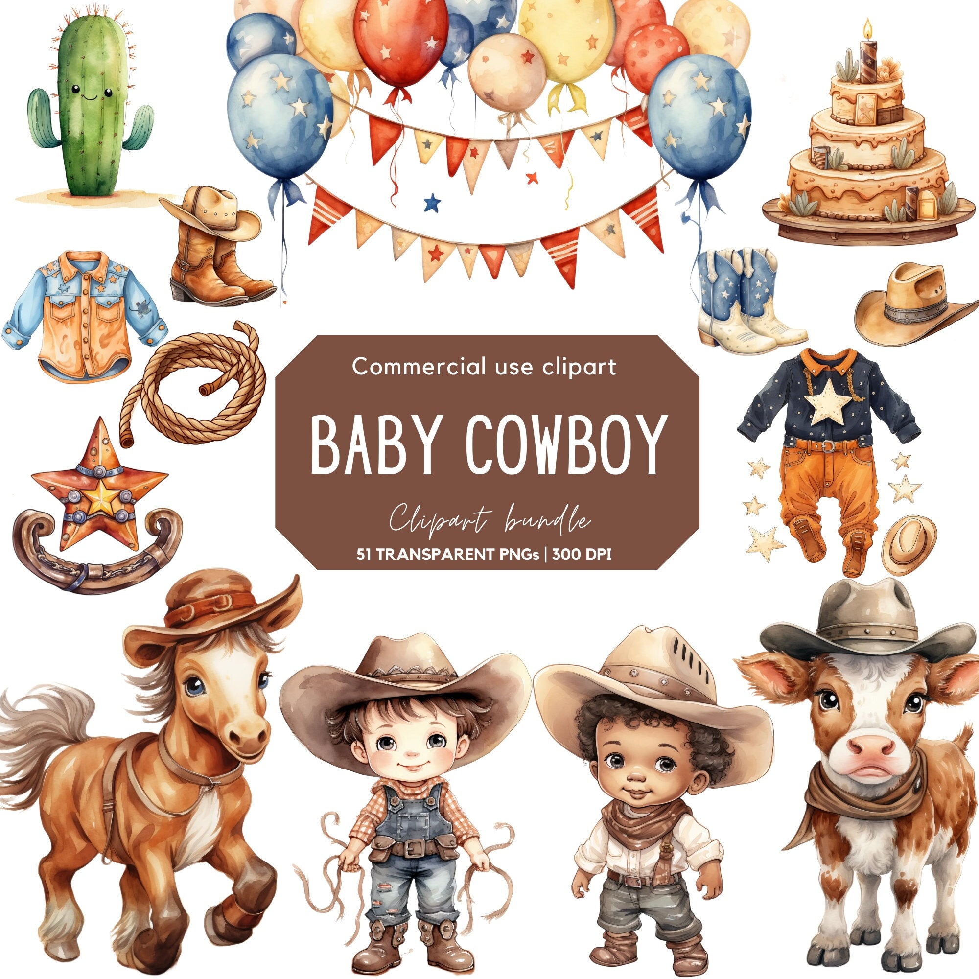 Baby Cowboy Clipart