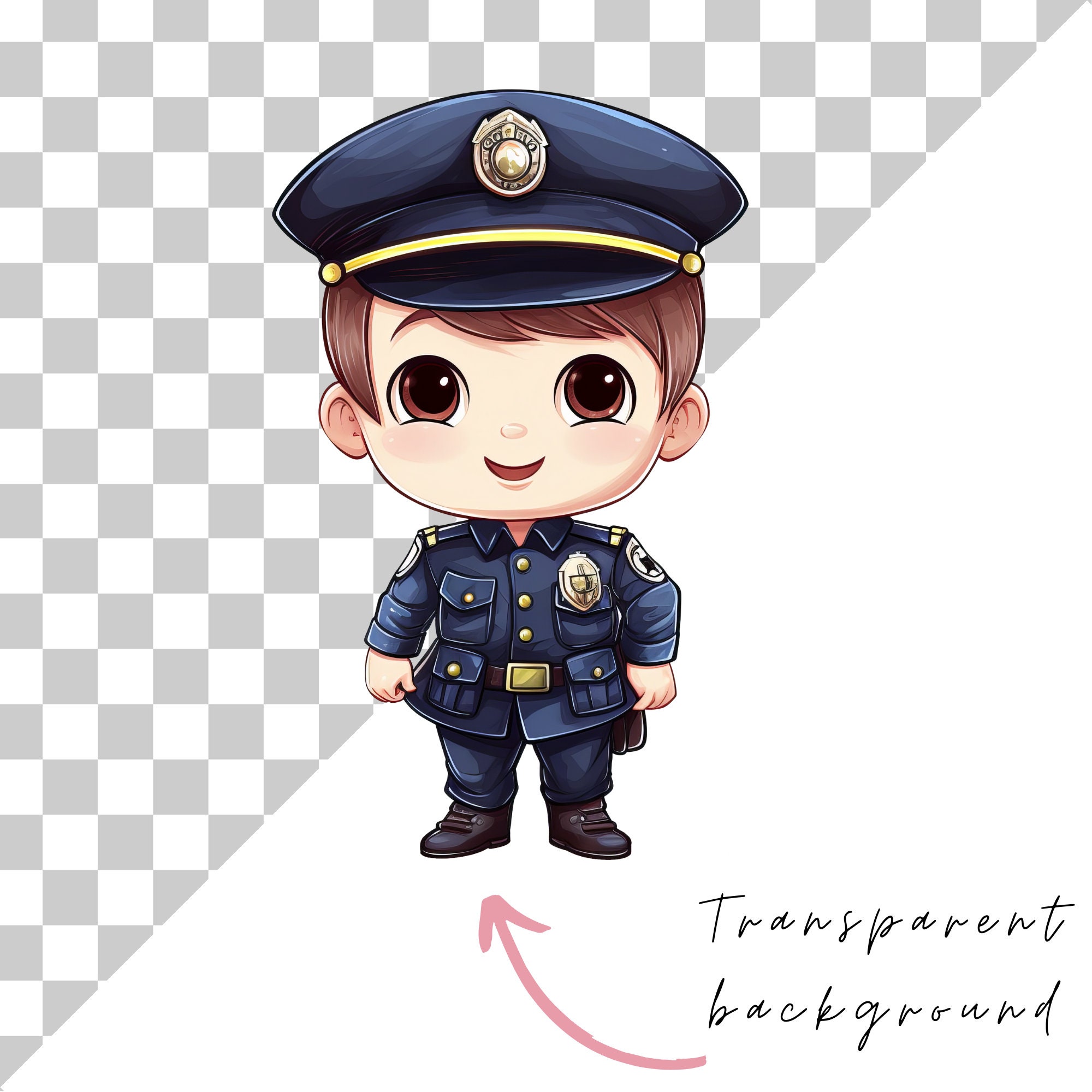 Watercolor Police Clipart Policeman Police Station Police Car Police ...