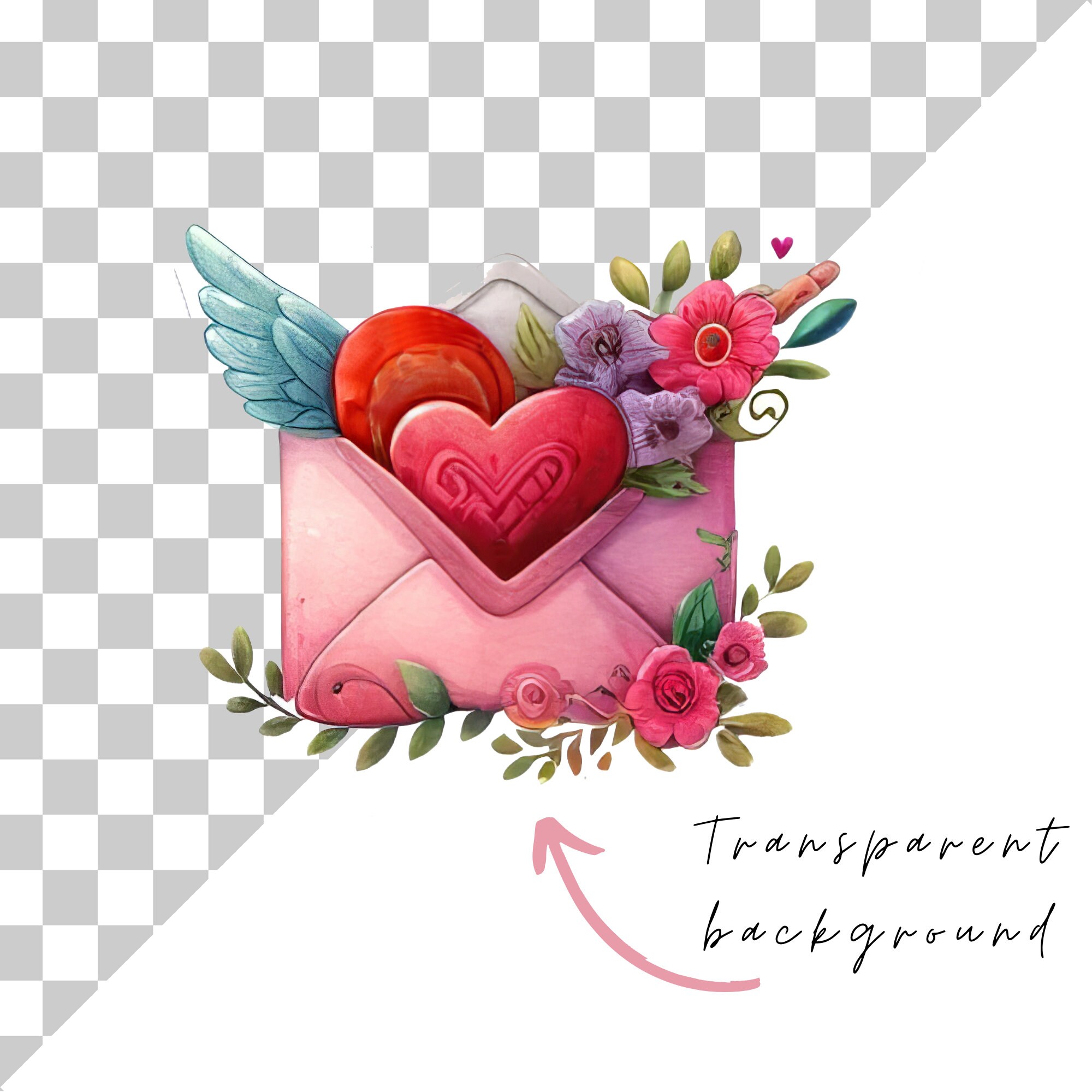 Valentines Retro Mail Clipart Love Letter Mailbox Valentines Day Love ...