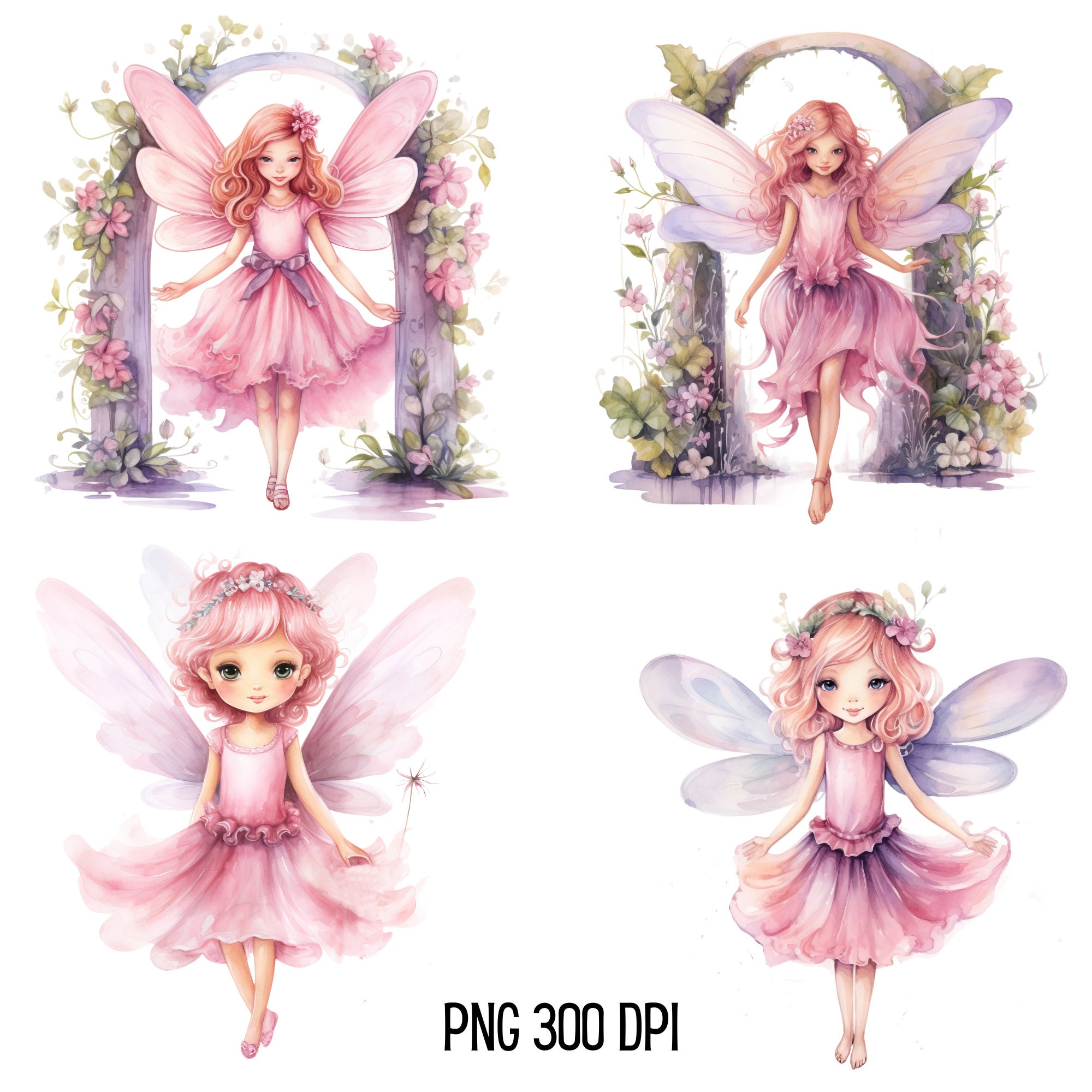 Pink Fairy Clipart Butterfly Fairy Garden Secret Garden Fantasy ...