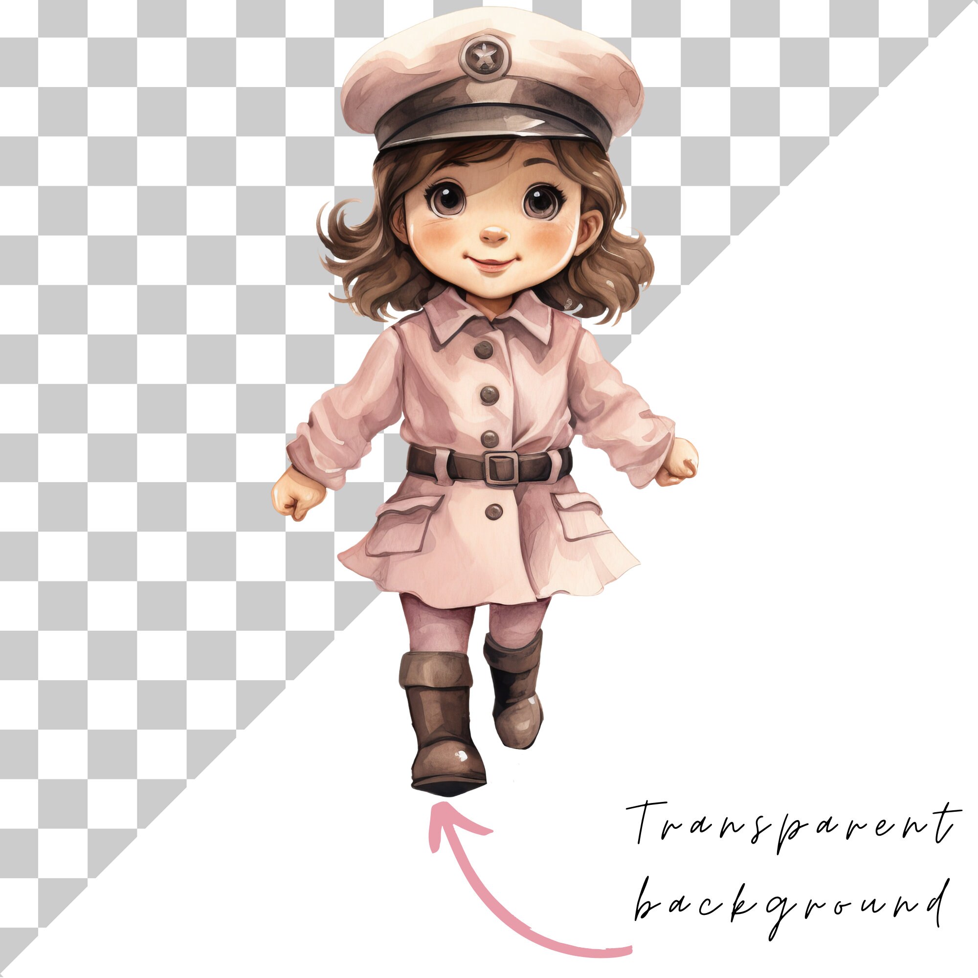 Watercolor Train Set Clipart Steam Train Toy Train Set Locomotive Steam ...