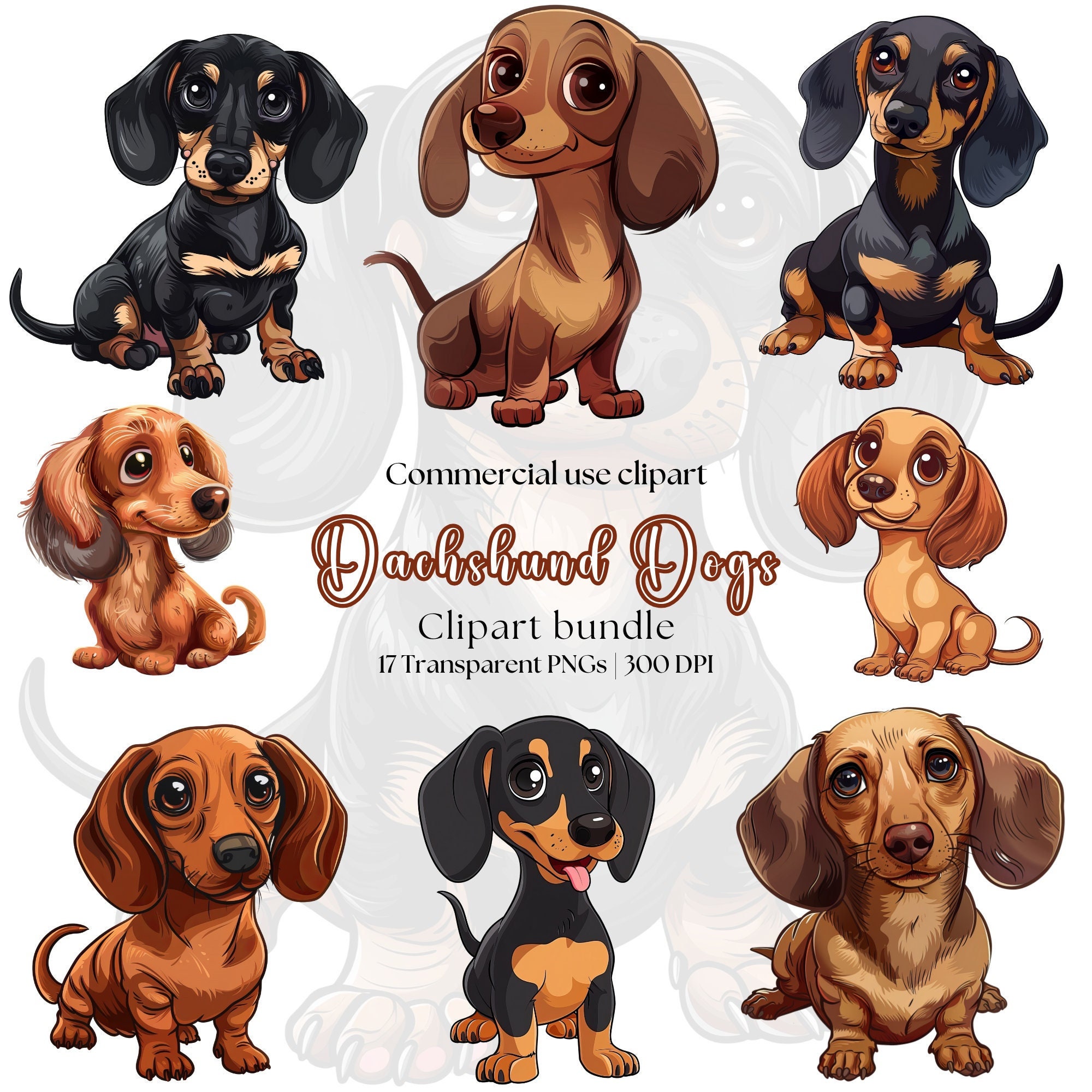 Dachshund Dog Clipart Wiener Dog Png Sausage Dog Dachshund Vector Cute ...