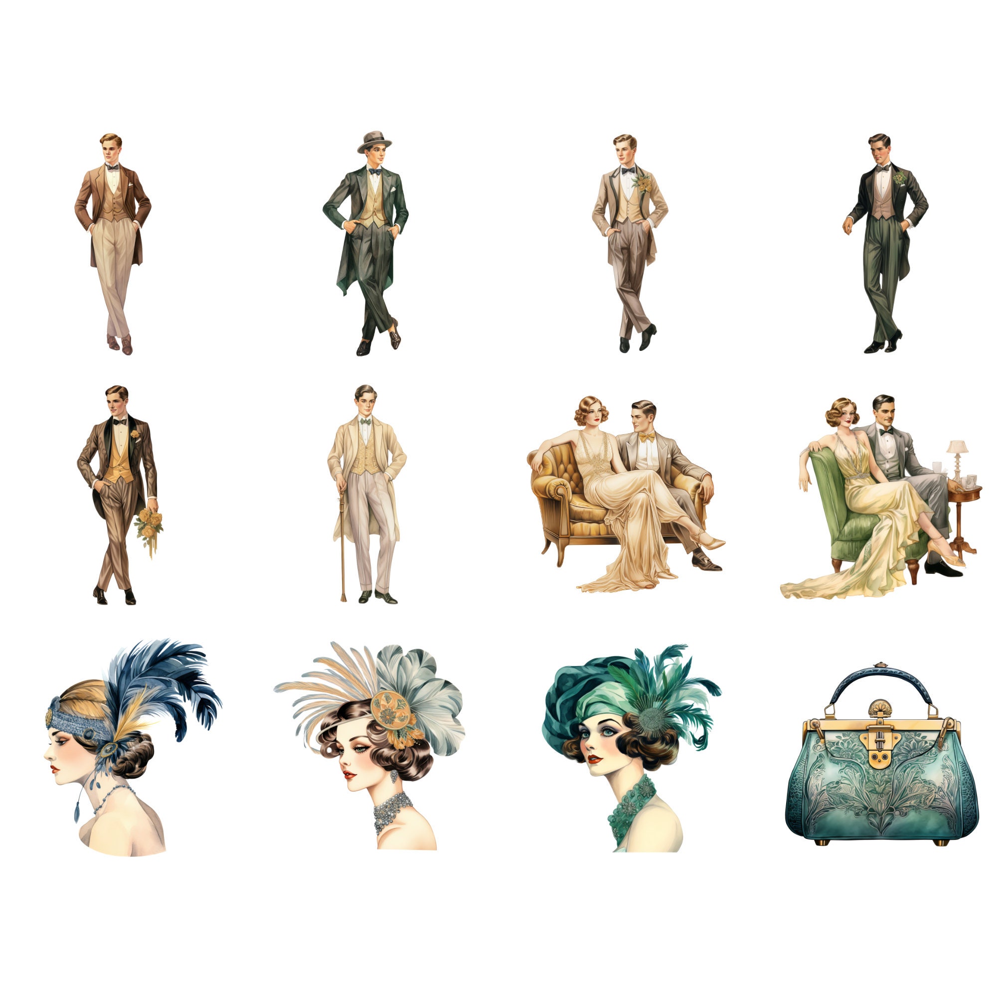 Roaring 20s Clipart Great Gatsby 1920s Party 1920S Flapper Girl 1920S ...