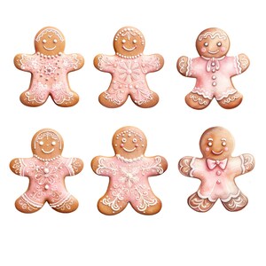 Pastel Gingerbread Bundle Clipart Gingerbread House Christmas Cookie ...