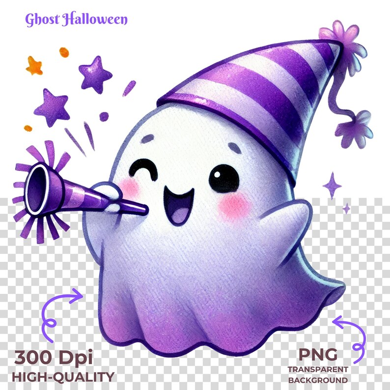 Cute Ghost PNG Halloween Ghost Halloween Clipart | Spooky Digital Files ...