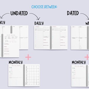 Undated Daily Monthly Planner: My Messy Planner 3 Months Focus on Goals ...